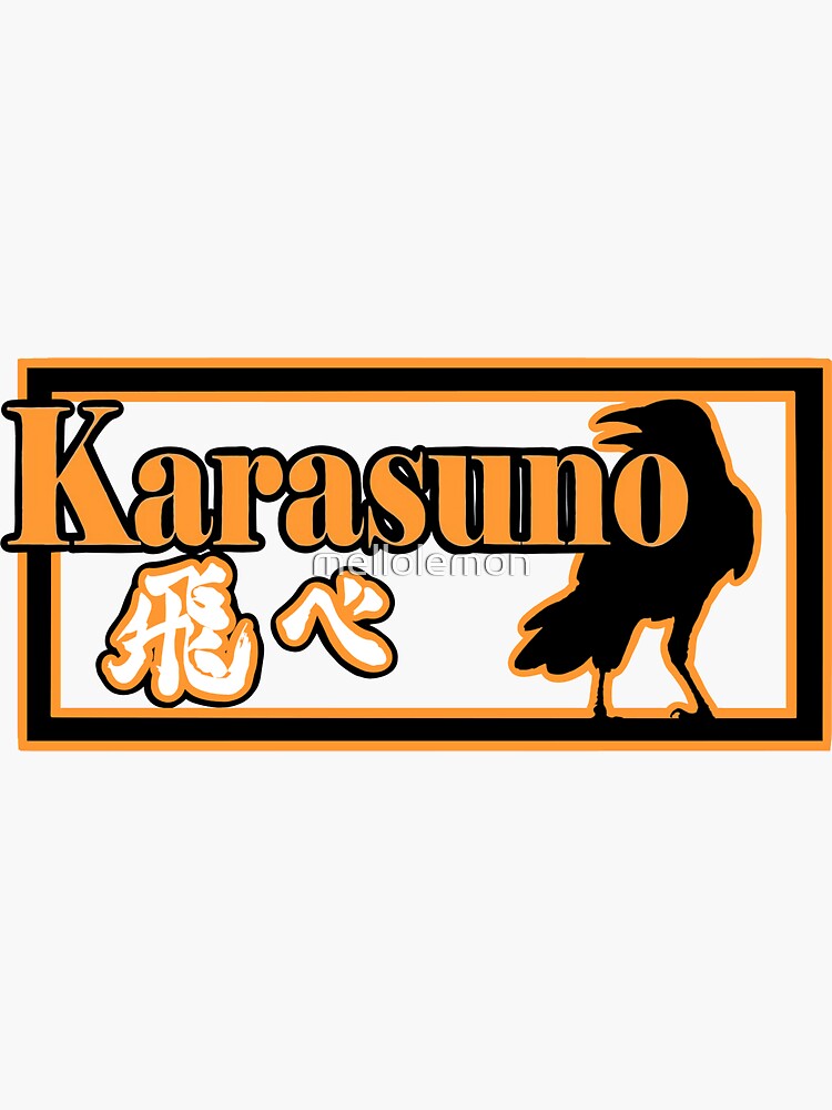 "Haikyuu!! Karasuno High volleyball team logo" Sticker by mellolemon ...