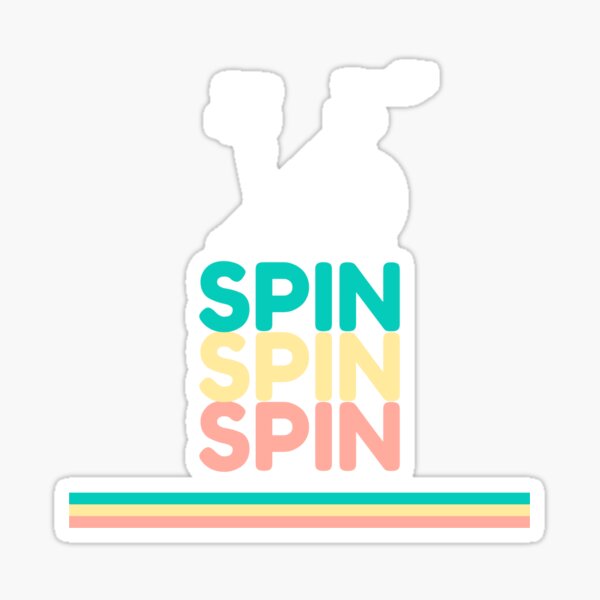 "SPIN SPIN SPIN INDOOR CYCLING SPIN " Sticker by InnateApparel | Redbubble