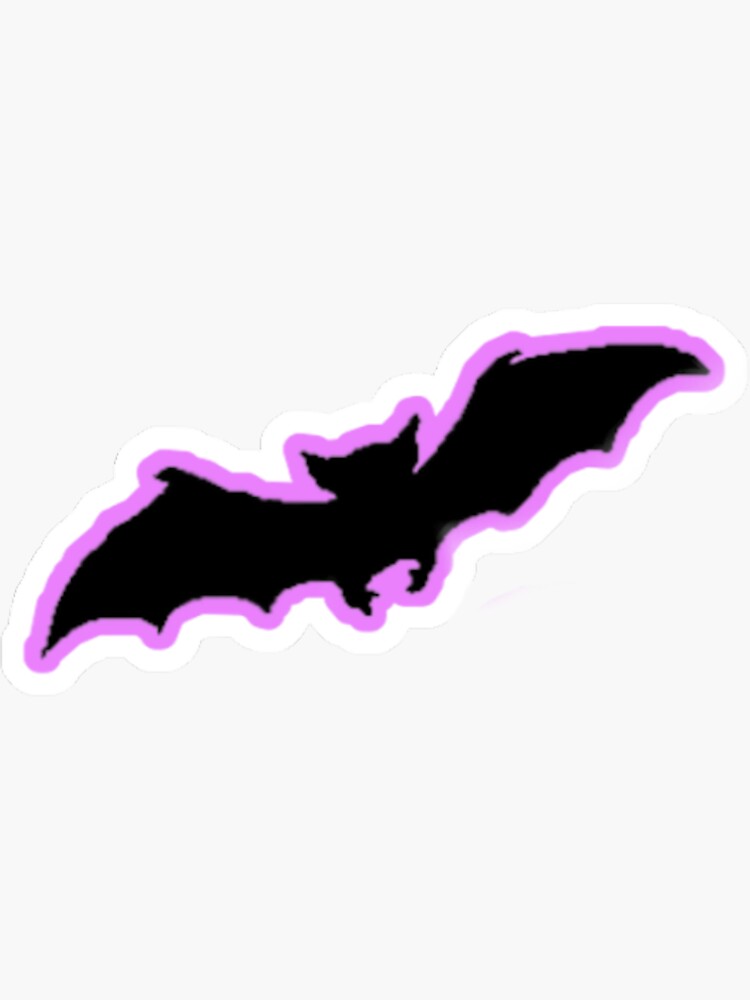 "Pink Bat Outline" Sticker for Sale by emisnotcold | Redbubble