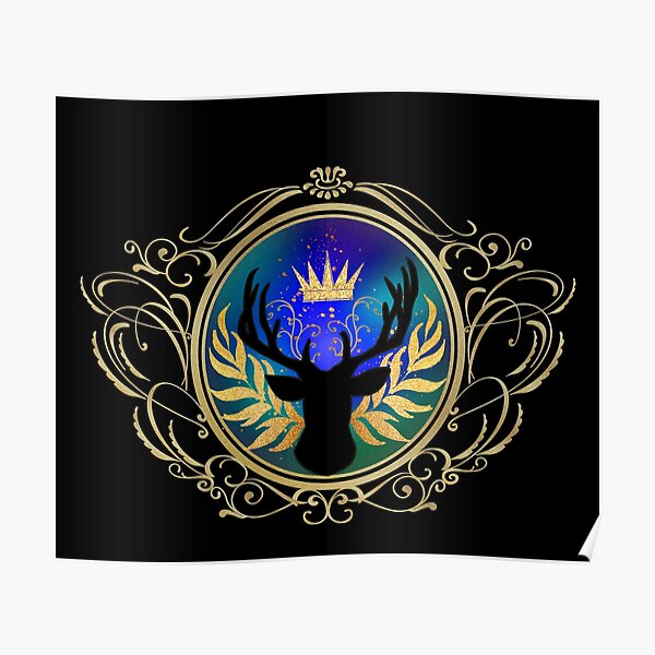 Throne Of Glass Stag And Crown Sarah J Maas Poster By Booksshack Redbubble