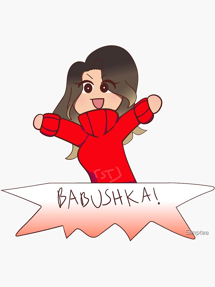 "Valkyrae BABUSHKA amigop" Sticker by Simptea | Redbubble