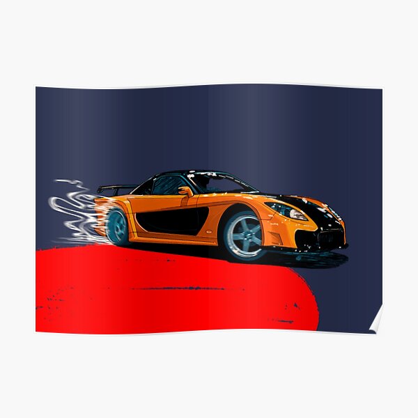 "Mazda RX-7 Veilside" Poster for Sale by ketdenk | Redbubble
