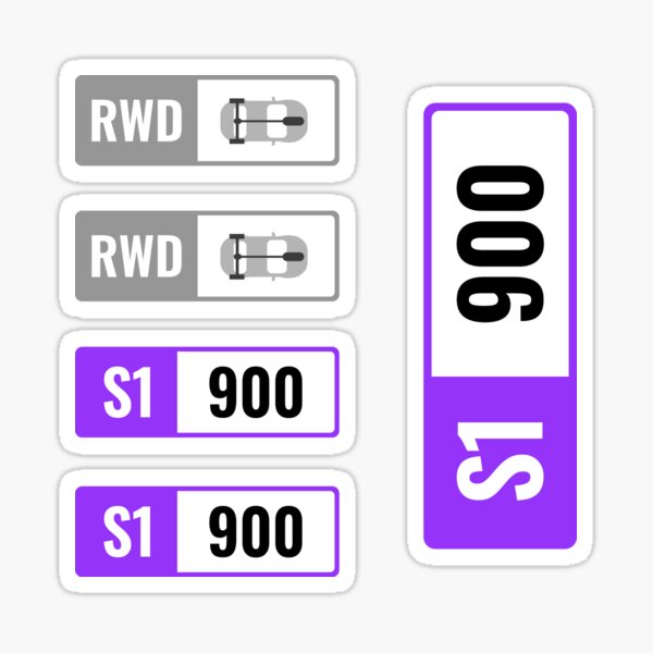 " Forza Class S1, RWD, Sticker Pack" Sticker for Sale by supercar1 ...
