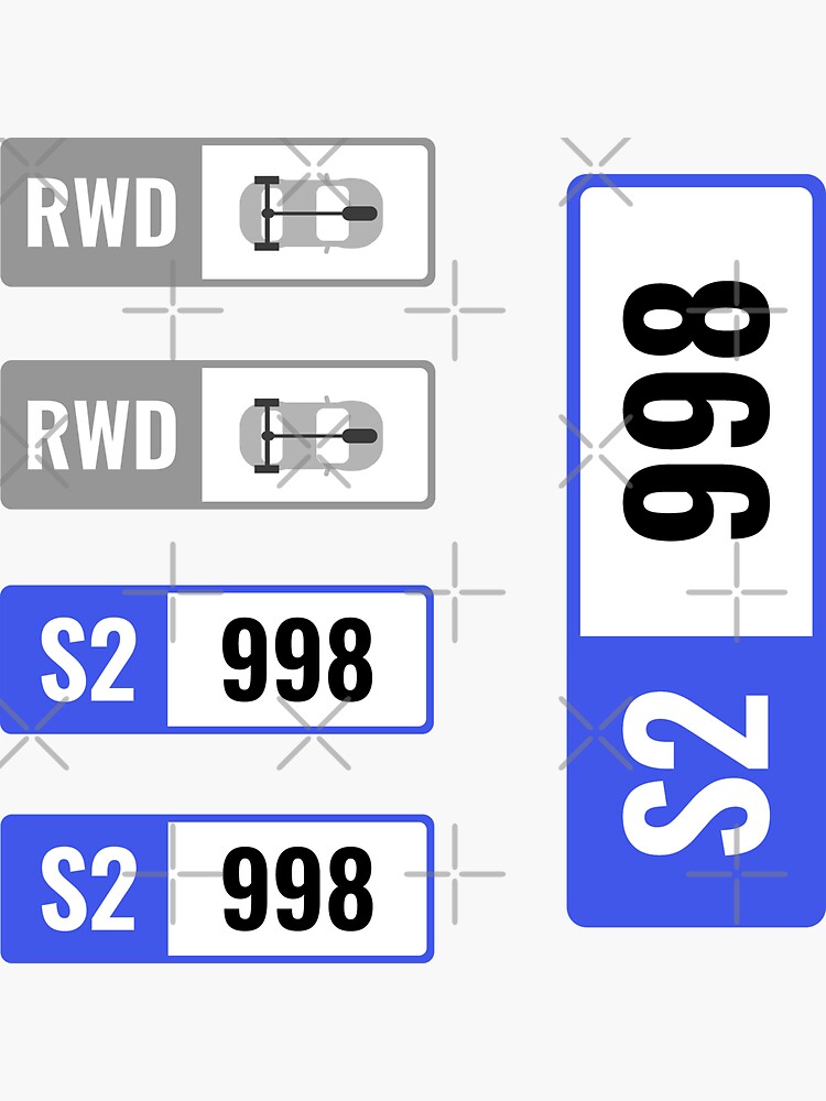 "Forza Class S2, RWD, Sticker Pack" Sticker for Sale by supercar1 ...