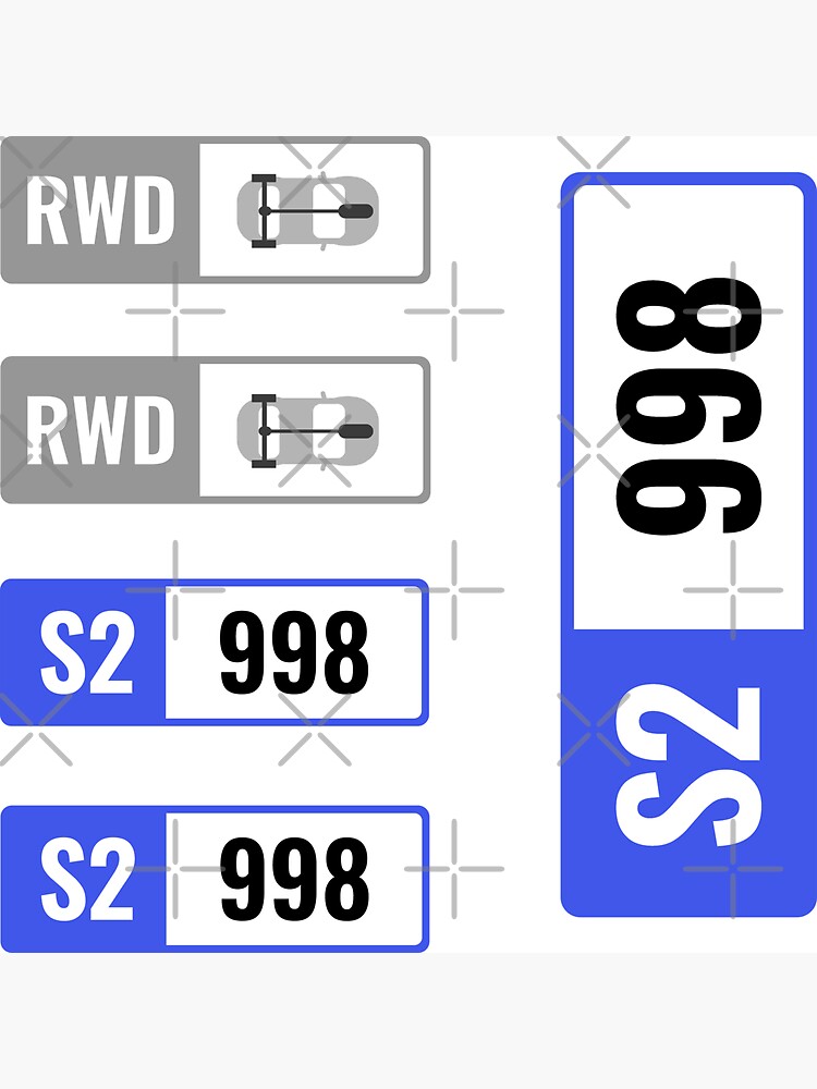 "Forza Class S2, RWD, Sticker Pack" Magnet for Sale by supercar1 ...