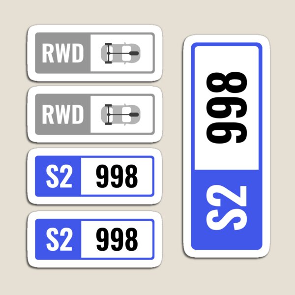 "Forza Class S2, RWD, Sticker Pack" Magnet for Sale by supercar1 ...