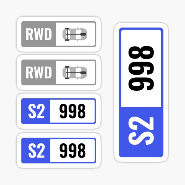 "Forza Class S2, RWD, Sticker Pack" Sticker for Sale by supercar1 ...
