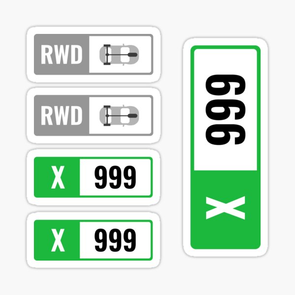 "Forza Class X, RWD, Sticker Pack" Sticker by supercar1 | Redbubble