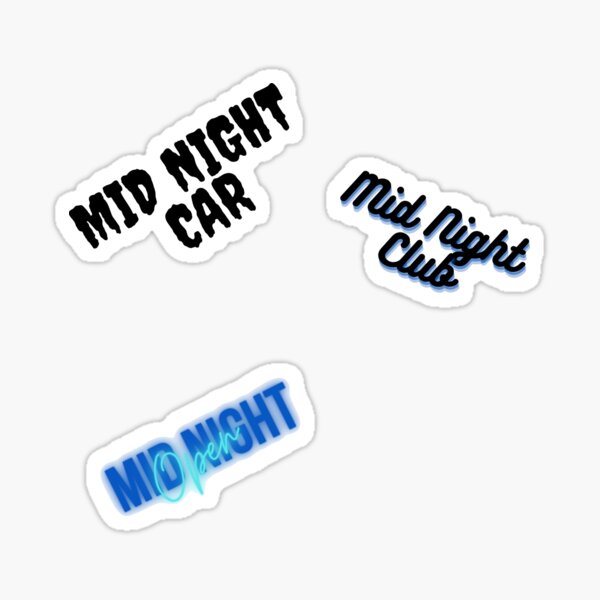"The mid night club" Sticker for Sale by Xehe | Redbubble