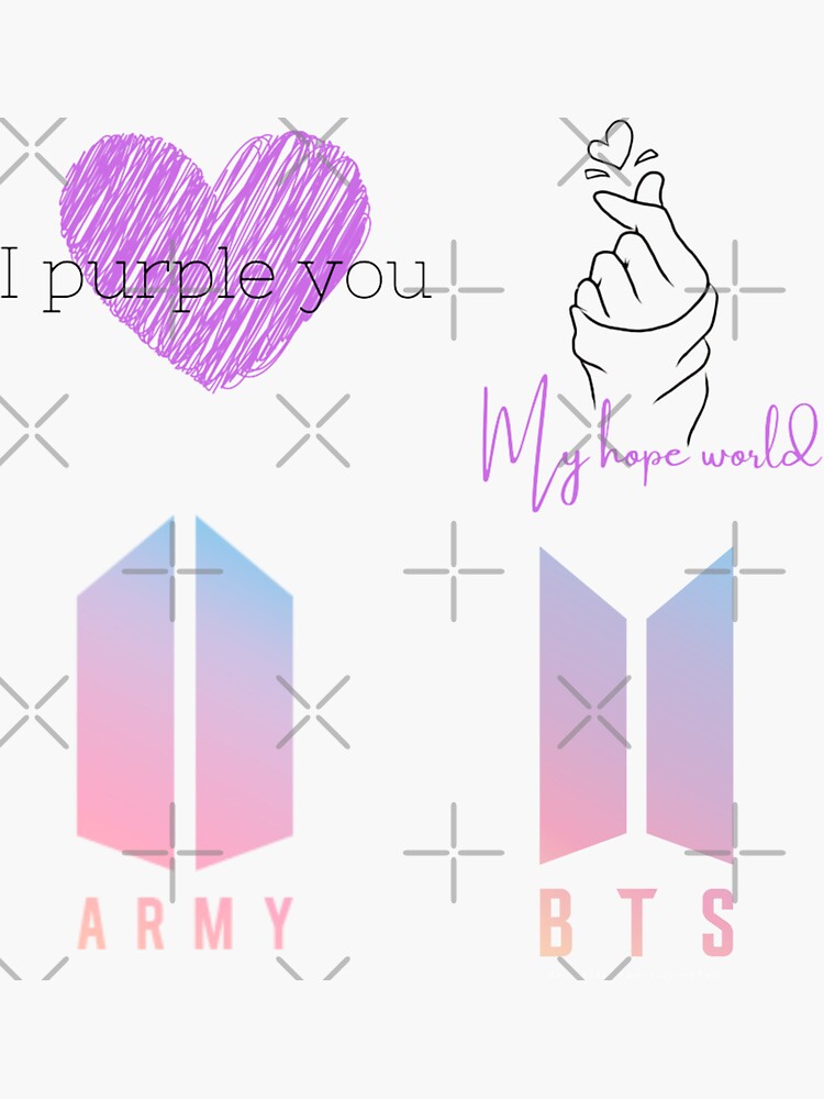 "BTS & ARMY stickers" Sticker by monna98 | Redbubble