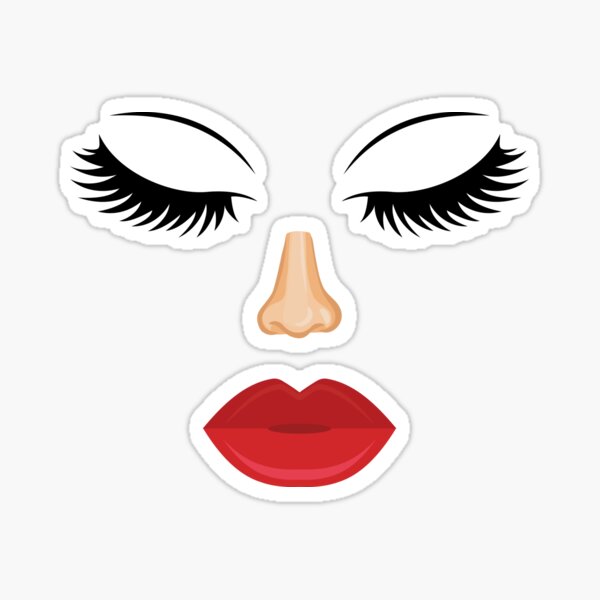 "Make-up woman face" Sticker for Sale by top1graphic | Redbubble