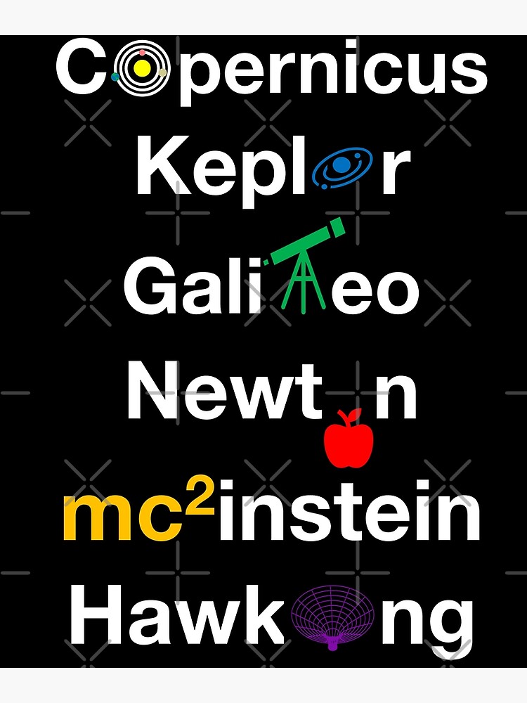 "Copernicus Kepler Galileo Newton Einstein Hawking Math Physics ...