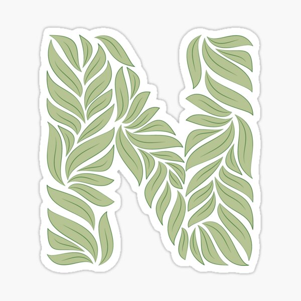"Letter N" Sticker for Sale by NeteDesign | Redbubble