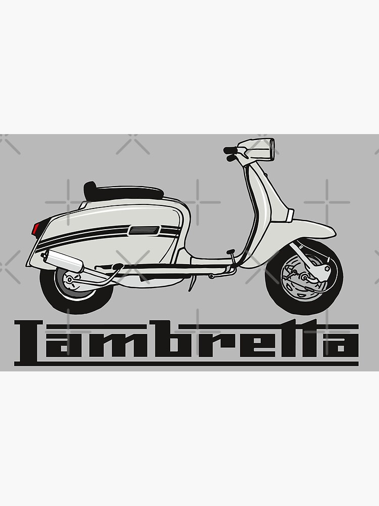 "Lambretta GP - Scooterist / 60s Retro Mod Design with logo" Art Print ...
