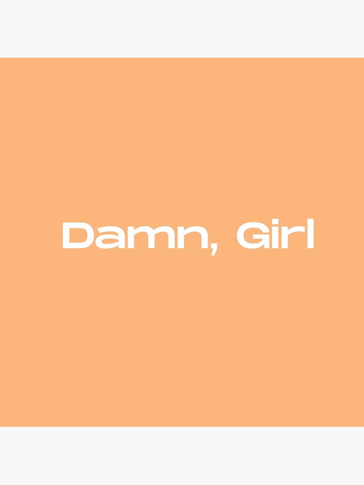 Damn Girl Mask Orange Poster By Ink Kitchen Redbubble