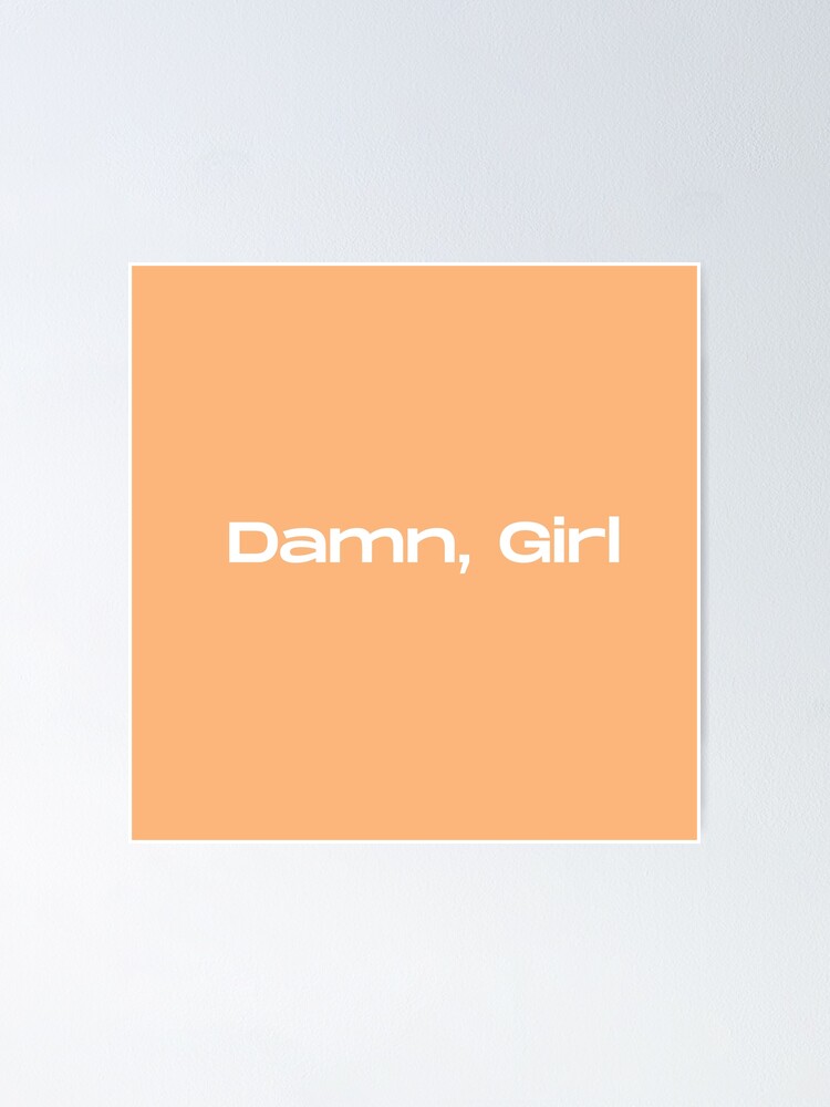 "Damn Girl Mask Orange" Poster by ink-kitchen | Redbubble