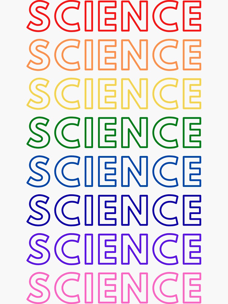 "Science Rainbow 7 colors Letter Design" Sticker for Sale by ...