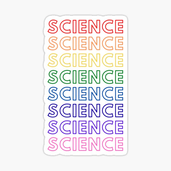"Science Rainbow 7 colors Letter Design" Sticker for Sale by ...