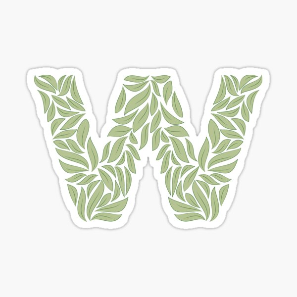 "Letter W" Sticker for Sale by NeteDesign | Redbubble