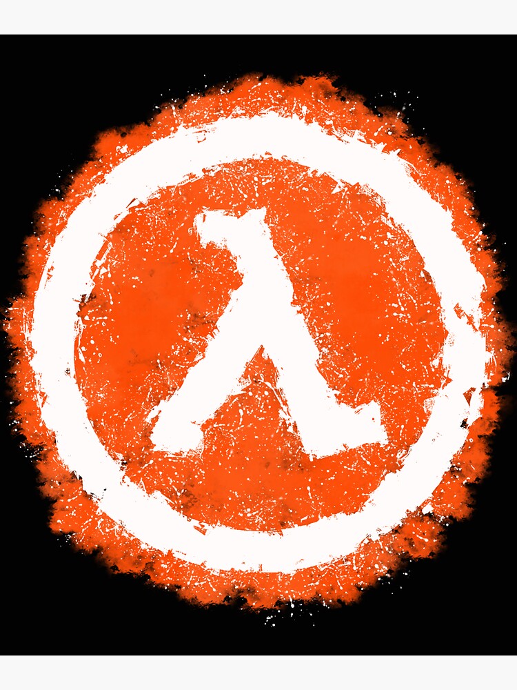 "Half Life Orange Glow Splatter Paint" Sticker by Splash-Damage | Redbubble