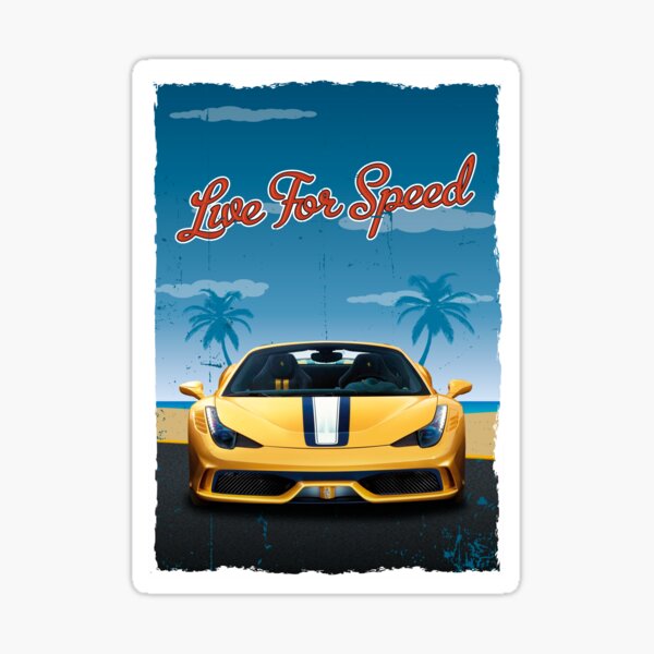 "Live for speed" Sticker for Sale by timegraf | Redbubble