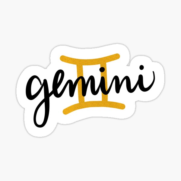 "Gemini zodiac sticker" Sticker by Emrippartstudio | Redbubble