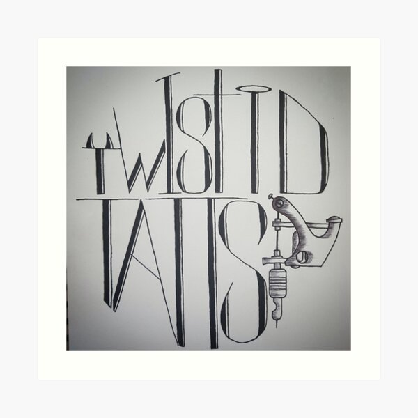 "Twistid Tatts logo" Art Print by TwistidTatts | Redbubble