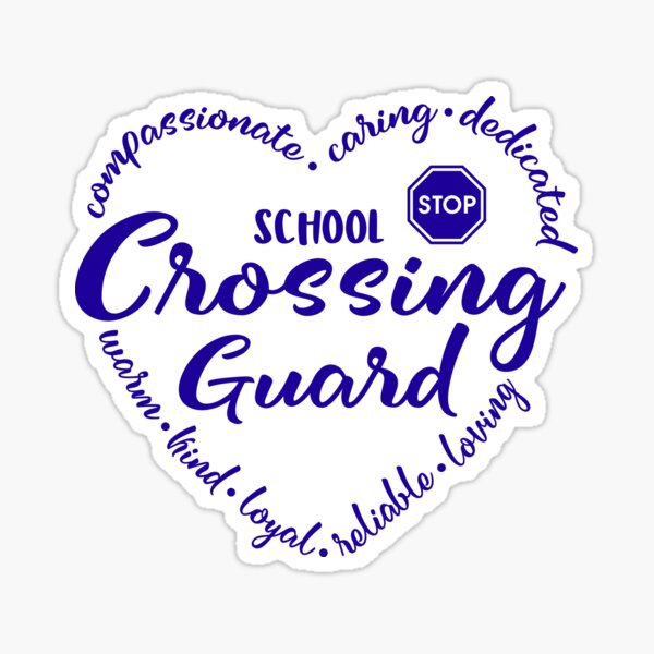 "Crossing guard, school crossing guard" Sticker by brackerdesign ...