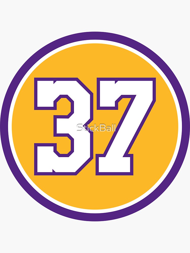 "Kostas Antetokounmpo #37 Jersey Number" Sticker for Sale by StickBall ...