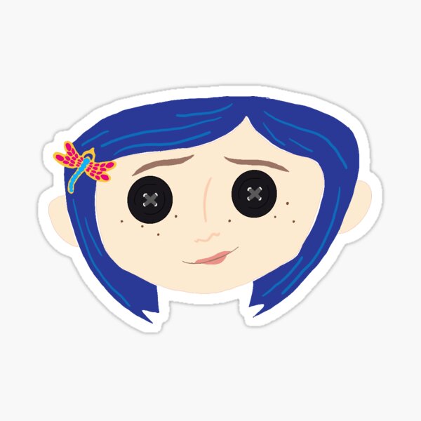 "Button Eyes" Sticker for Sale by WizardsWheezes | Redbubble