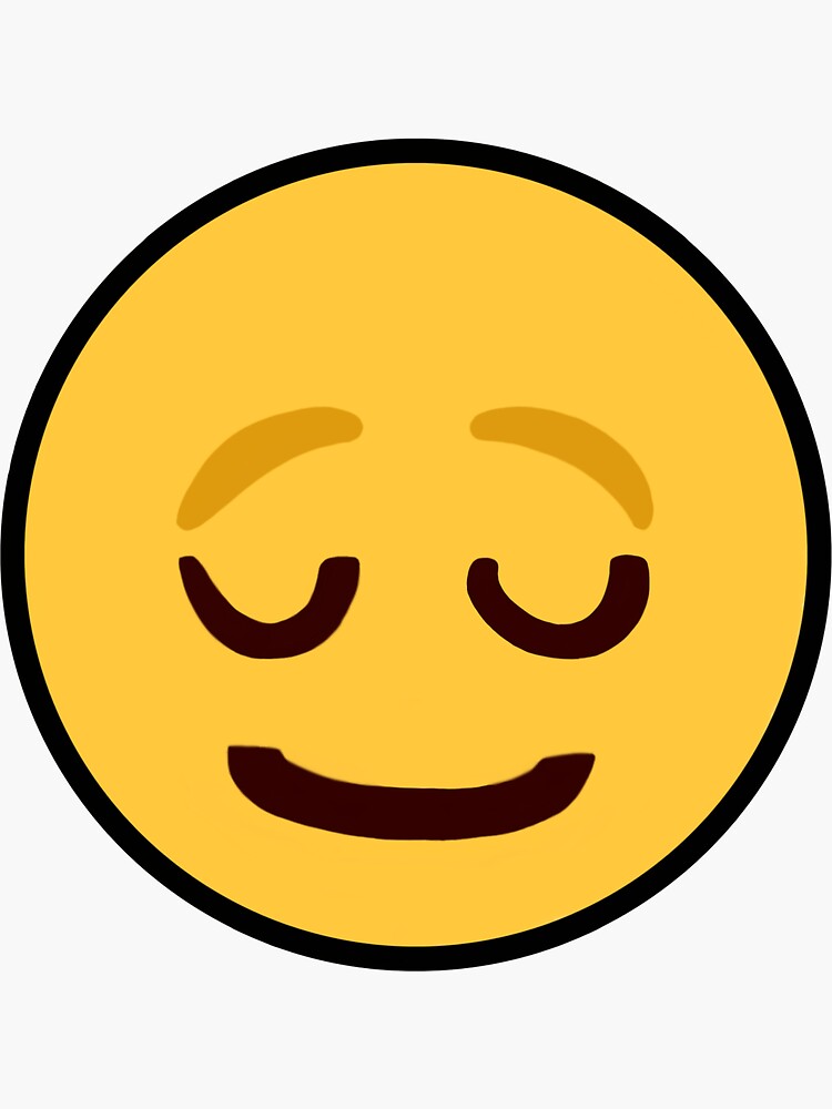 "Content emoji " Sticker by Moonlightonrose | Redbubble