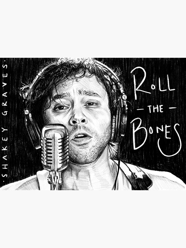 "Shakey Graves Roll the Bones Drawing " Sticker for Sale by ...