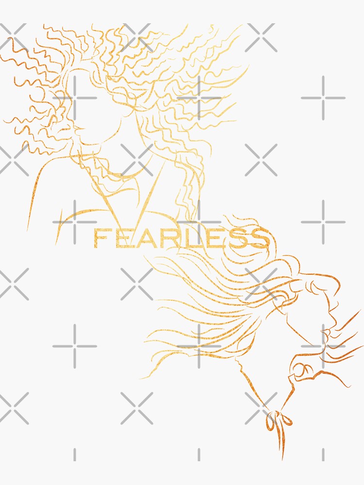 "Fearless (black bg)" Sticker for Sale by artcharm | Redbubble
