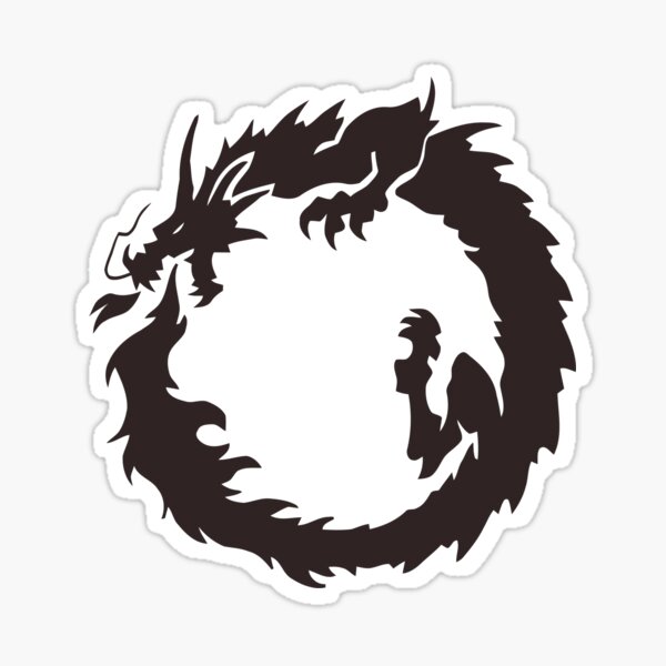 "Circular Dragon" Sticker by Ares286 | Redbubble