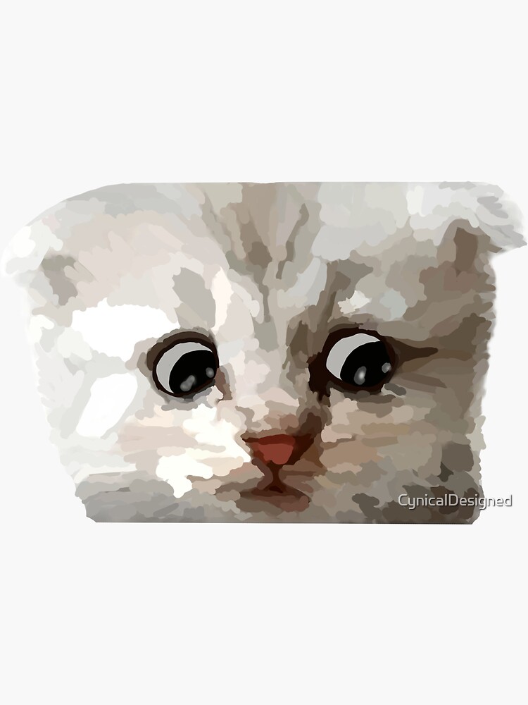 "Zoom Cat meme" Sticker by CynicalDesigned | Redbubble
