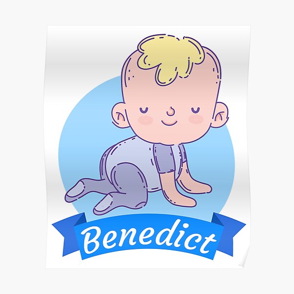 "Benedict Boy names for babies" Poster for Sale by Piztees | Redbubble