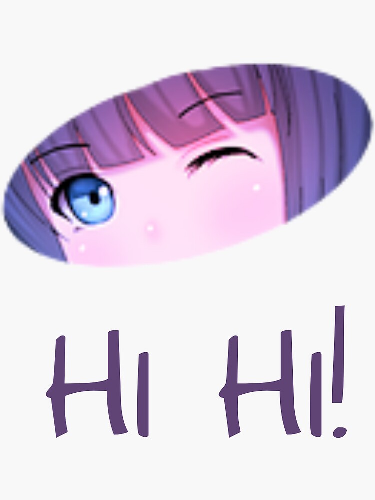 "Hi Hi Anime Girl" Sticker for Sale by Aminefun | Redbubble
