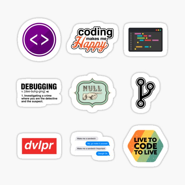 "Ultimate Developer Sticker Collection" Sticker for Sale by Tech-e-Tees ...