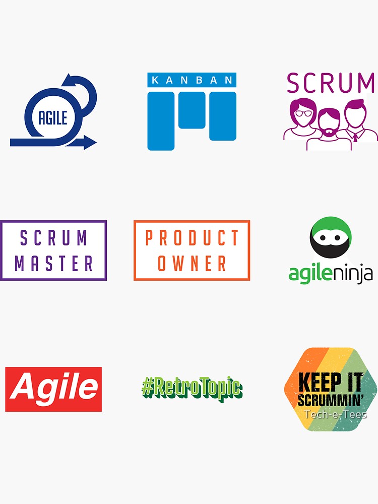 "Ultimate Agile Sticker Collection" Sticker for Sale by Tech-e-Tees ...