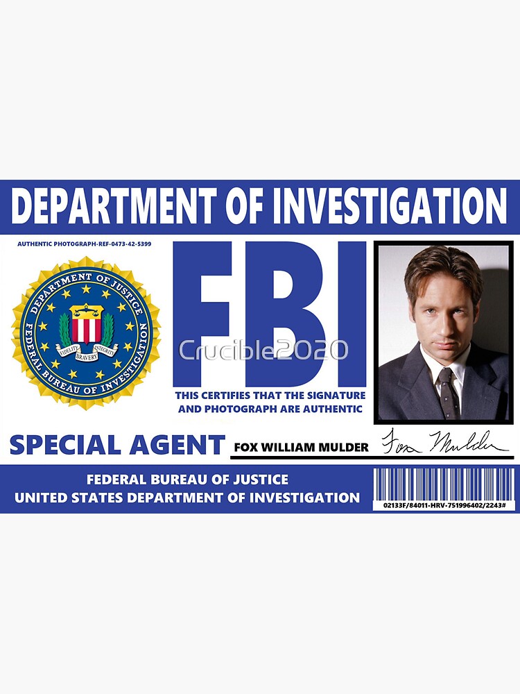 "Fox Mulder FBI Credentials High Quality" Sticker for Sale by ...