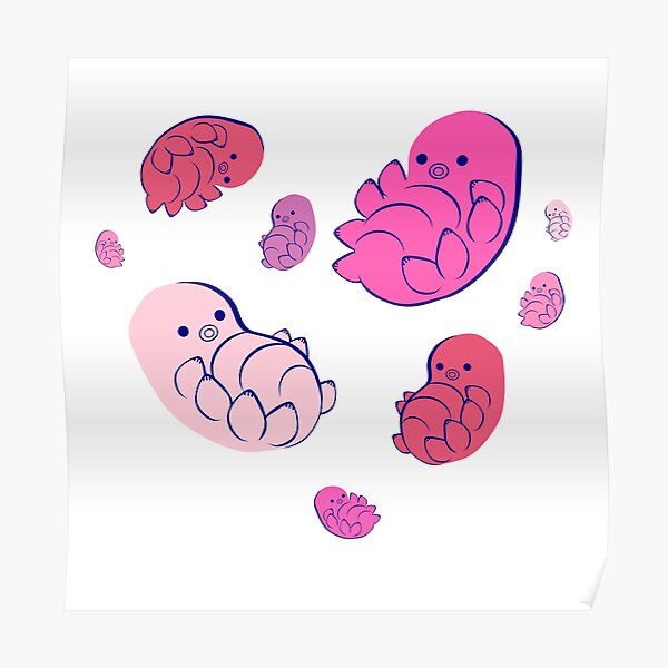 "Tardigrade heart tardigreat in red" Poster for Sale by MiraNomegusta ...