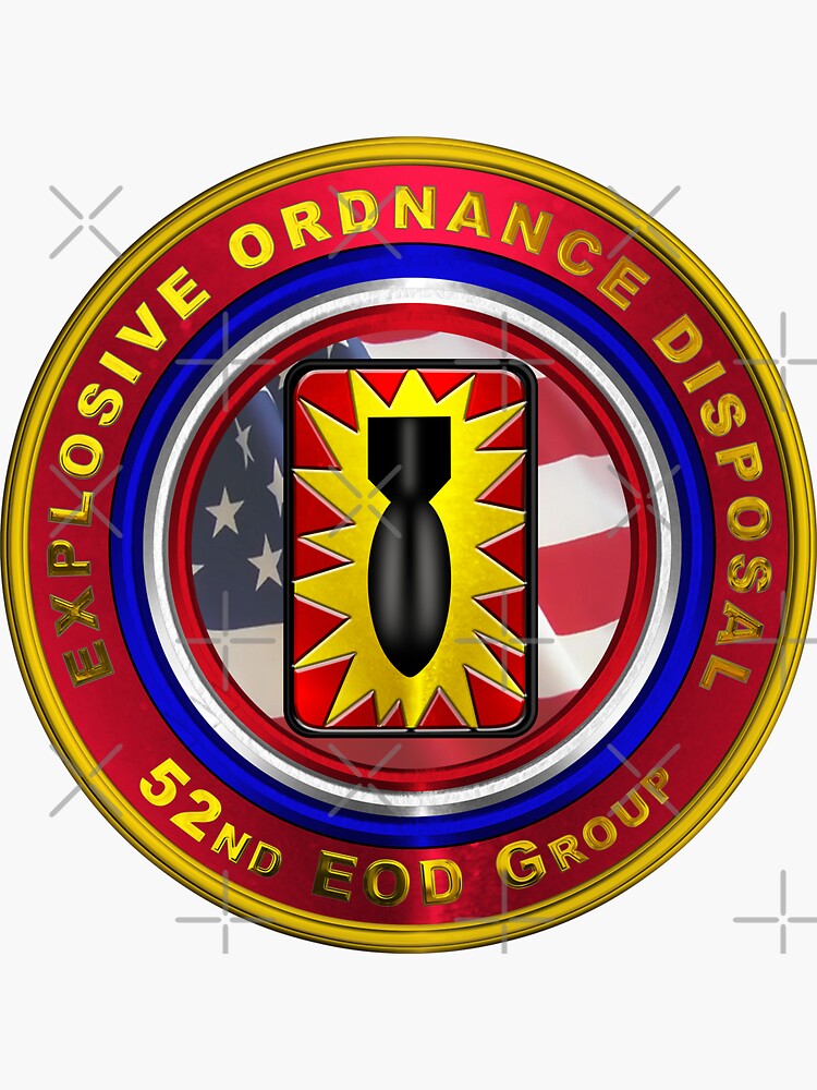 "52nd Explosive Ordnance Disposal Group “Defusing Danger”" Sticker for ...