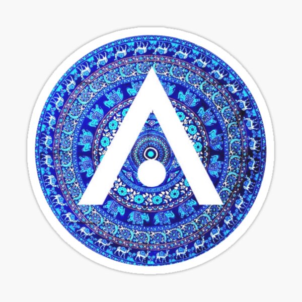 "Blue Boho Aveda Logo" Sticker for Sale by Dalaura | Redbubble