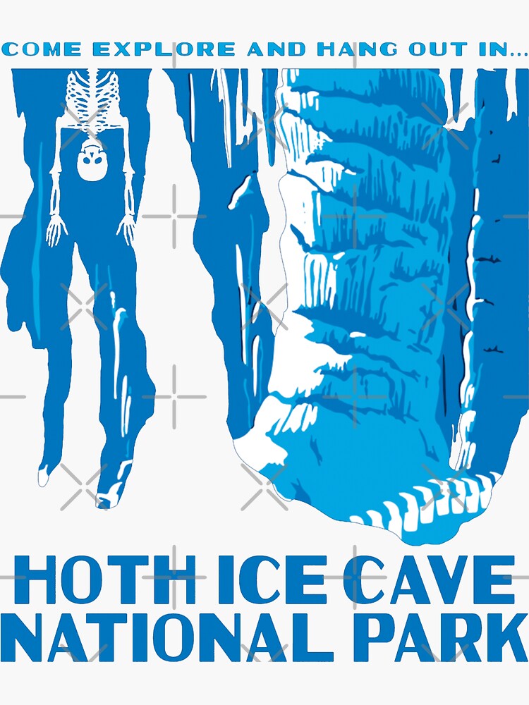 "Hoth Ice Cave National Park" Sticker for Sale by kdpearce1 | Redbubble