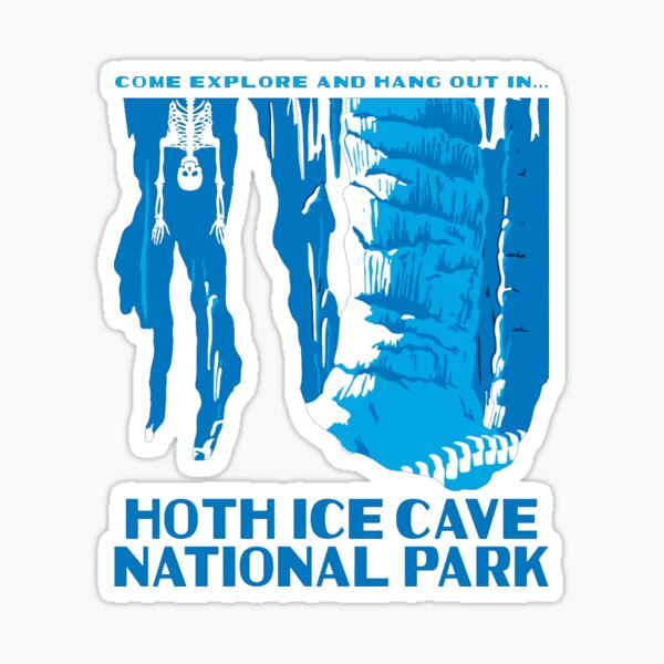 "Hoth Ice Cave National Park" Sticker for Sale by kdpearce1 | Redbubble