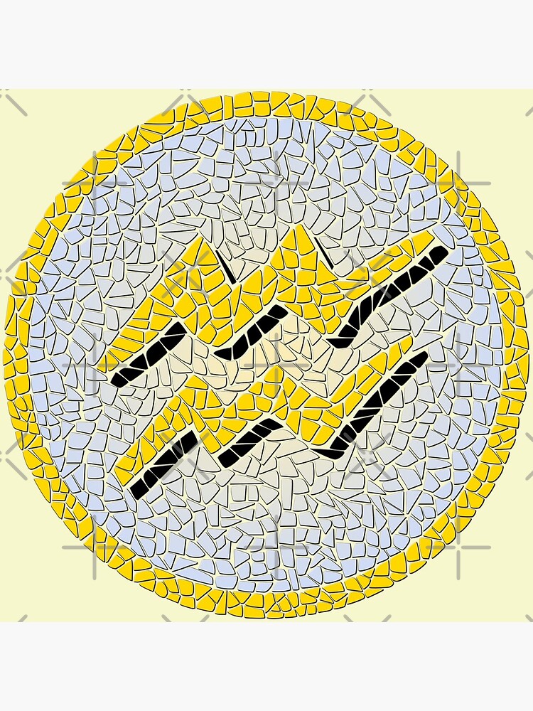 Lámina fotográfica «Acuario símbolo astrológico en efecto mosaico ...