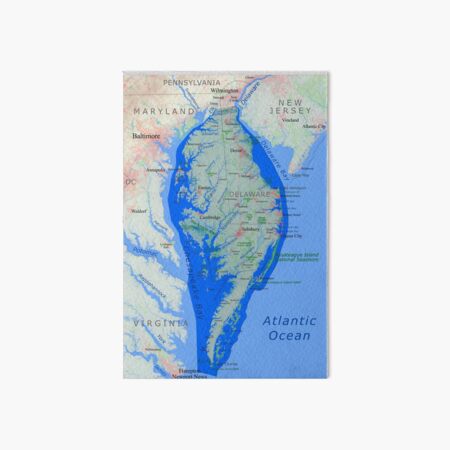"Delmarva Peninsula map" Art Board Print for Sale by kmusser | Redbubble
