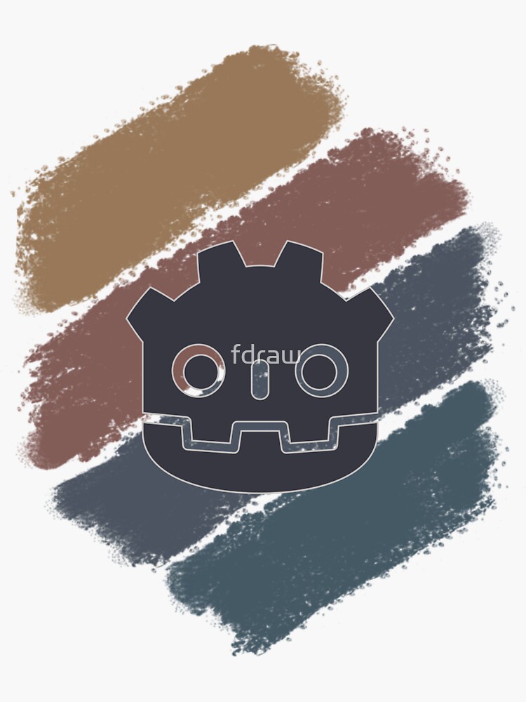 "Godot Game Engine - Rough Brush" Sticker by fdraw | Redbubble
