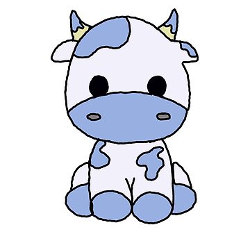 "Blue Cow" Sticker for Sale by MiaFaith18 | Redbubble