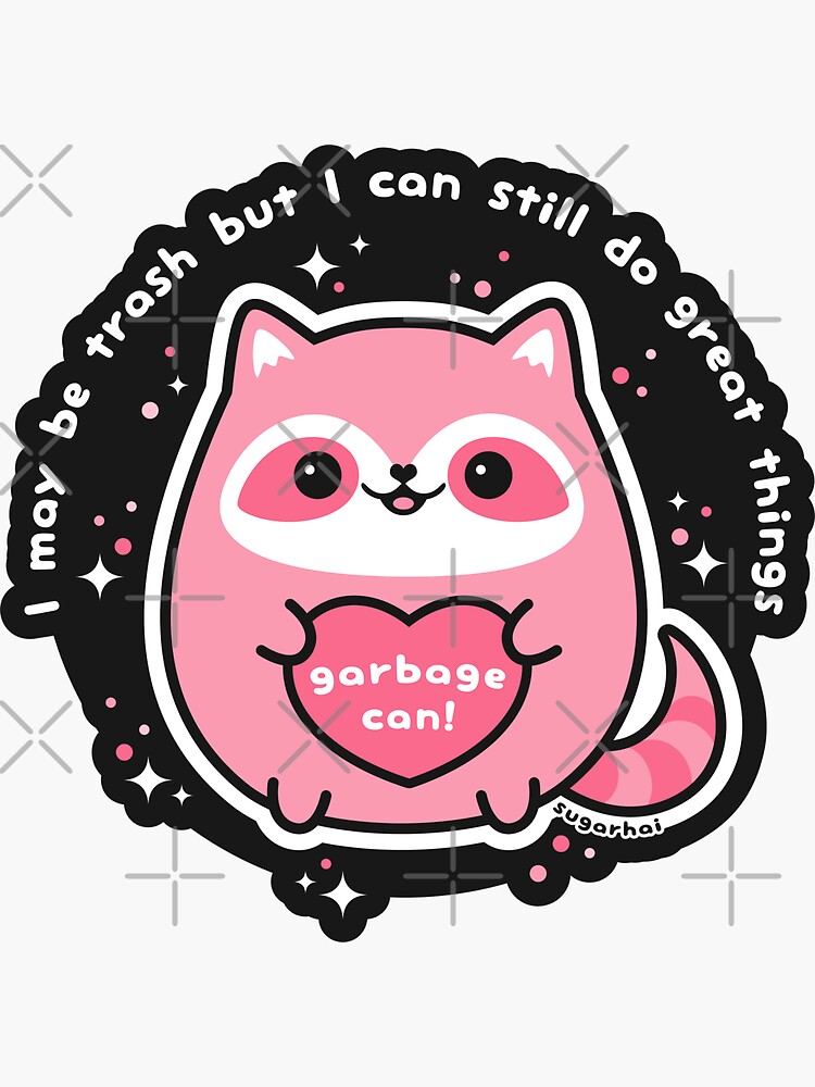 "Kawaii Trash Panda" Sticker by sugarhai | Redbubble